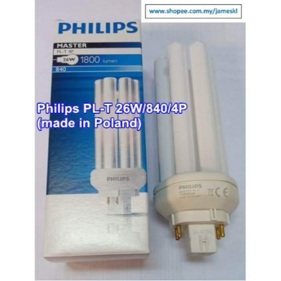Philips Master PL-T/4P 26W/840 (Equivalent Dulux T/E Plus 26W/840) โคม ...