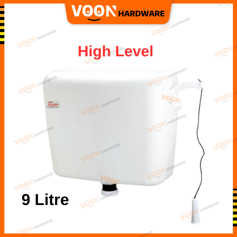 VOON ระดับสูง Cistern 9L พลาสติกเดี่ยว Flush ห้องน้ําถังน้ํา Cisten Pam ...