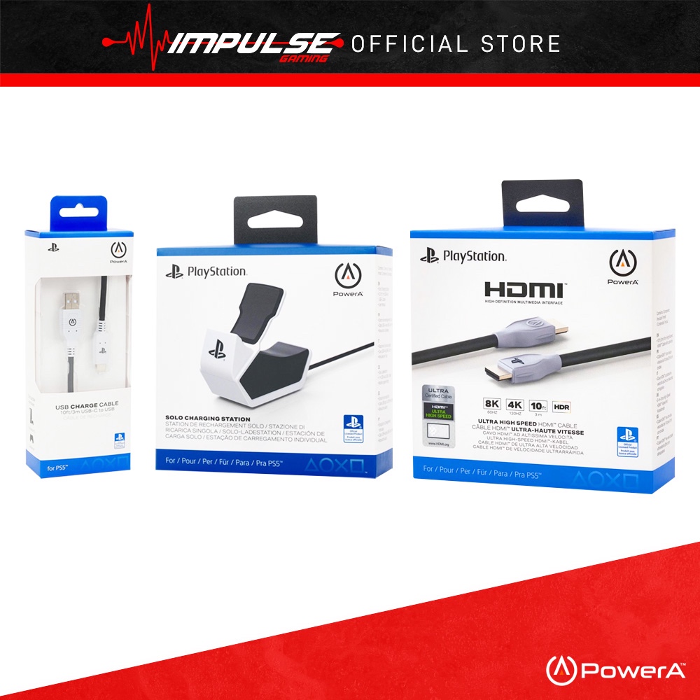 Powera แท่นชาร์จเดี่ยว PS5 / สาย HDMI / สายชาร์จ USB C สําหรับ Sony ...