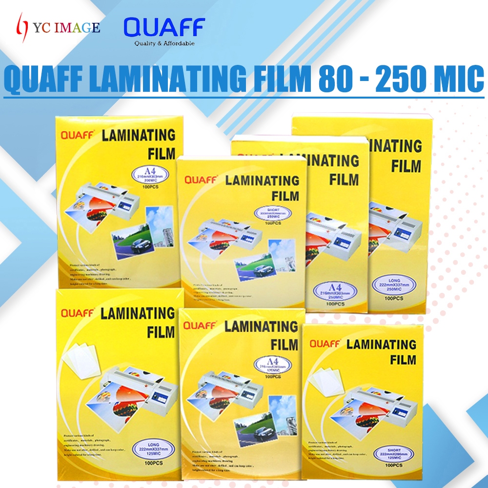 Quaff ฟิล์มเคลือบบัตร 125 ไมครอน และ 250 Hot Process (Short - A4 - Long ...