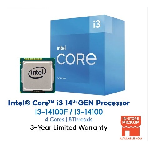 Intel Core i3 14th i3 14100 / 14100F / i3-14100F LGA1700 ซ็อกเก็ต 1700 ...