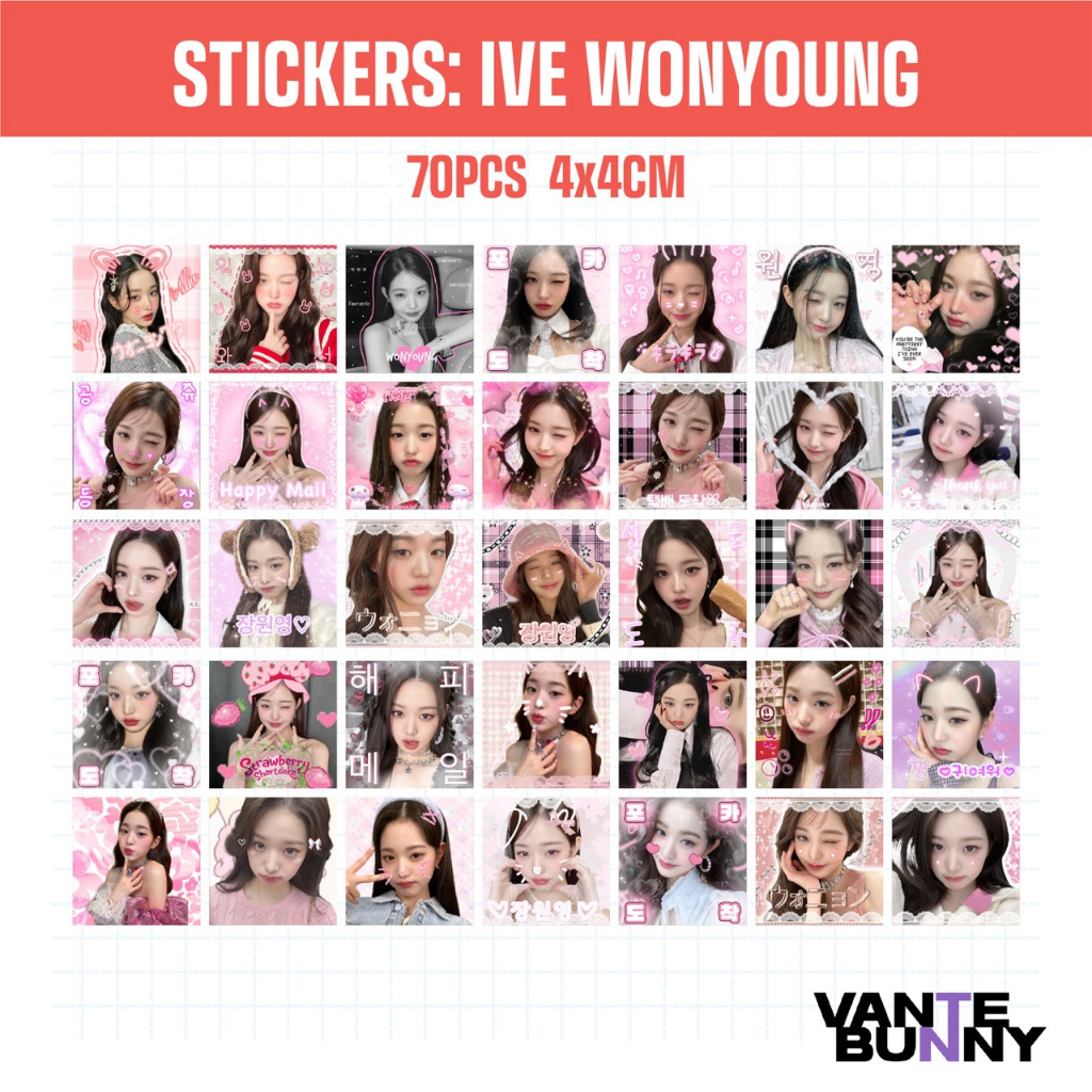 (70 ชิ้น) Ive Wonyoung Mail สติกเกอร์ Kpop Wonyoung Deco สติกเกอร์ Love Mail ความงามน่ารัก ...