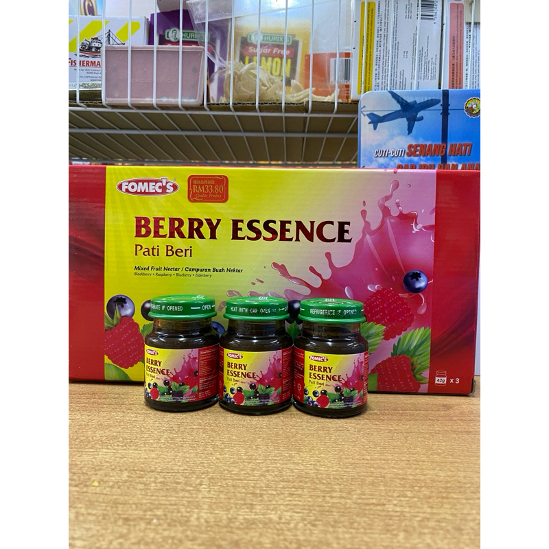 Fomec S -42g x 3 ขวด BERRY ESSENCE Pati Beri Mixed Fruit NeCam Buah Blackberry • Raspberry • บลู ...