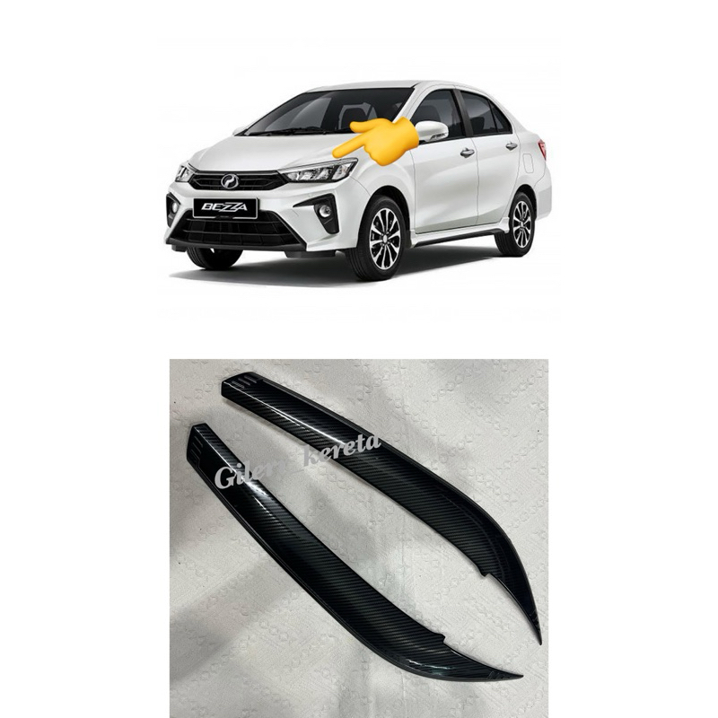 เปลือกตา Kening Lampu Depan Bezza 2020 Facelift CF คาร์บอนไฟเบอร์ ...