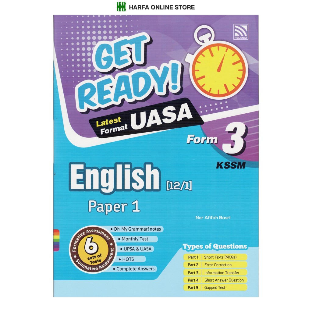 BUKU LATIHAN : GET FORMAT UASA ENGLISH PAPER 1 ( 12/1 ) FORM 3 KSSM ...