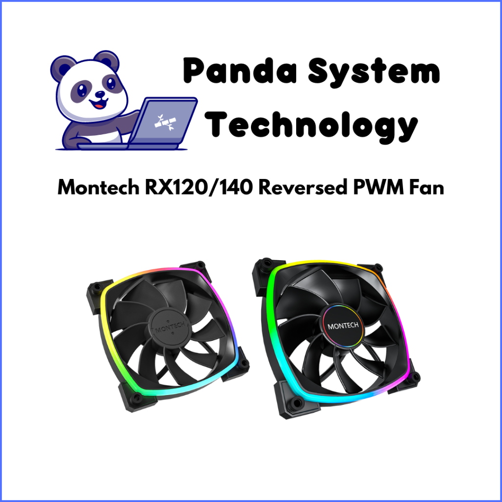 Montech RX140/RX120 Reversed PWM Fan ARGB Black/White ปรับสมดุลความเย็นประสิทธิภาพและระดับเสียง ...