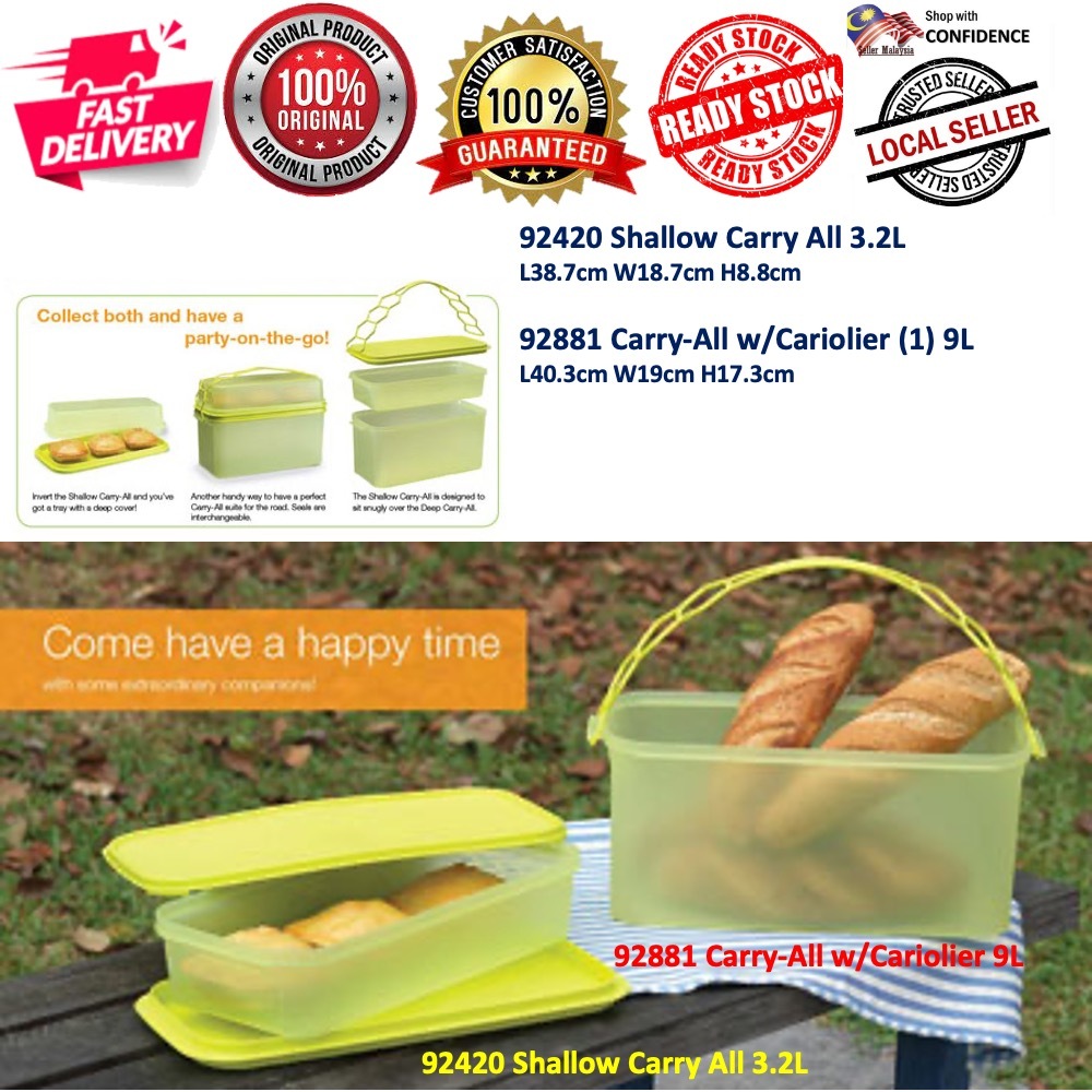Tupperware Carry-All w/Cariolier (1) 9L 92881 | Shopee Thailand