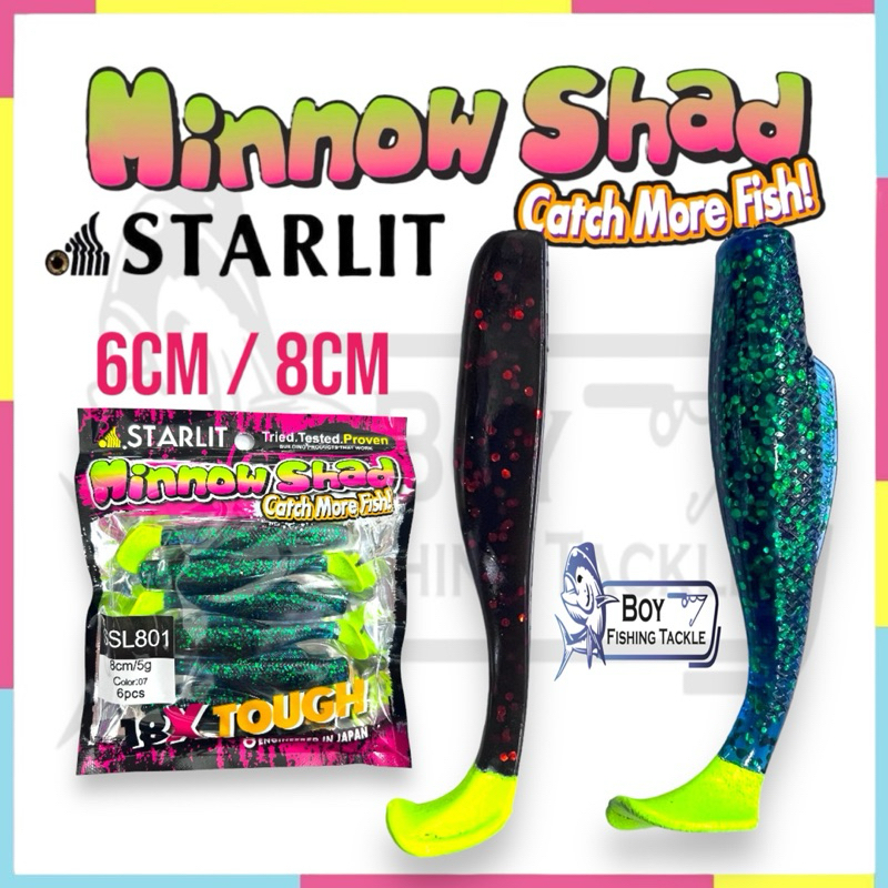Starlit MINNOW SHAD SOFT LURE SLIM SWIM ปลาพลาสติกอ่อน LURE | Shopee ...