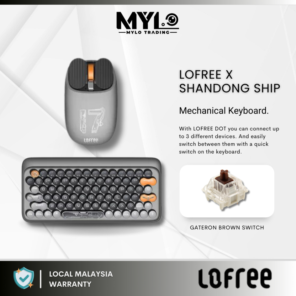 - Lofree Dot Lofree X Shandong Ship คีย์บอร์ดเชิงกลบลูทูธ Gateron สี ...