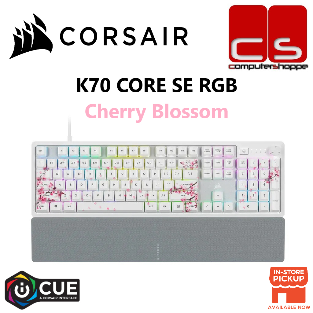 Corsair K70 CORE SE RGB Mechanical Gaming Keyboard – Cherry Blossom ...