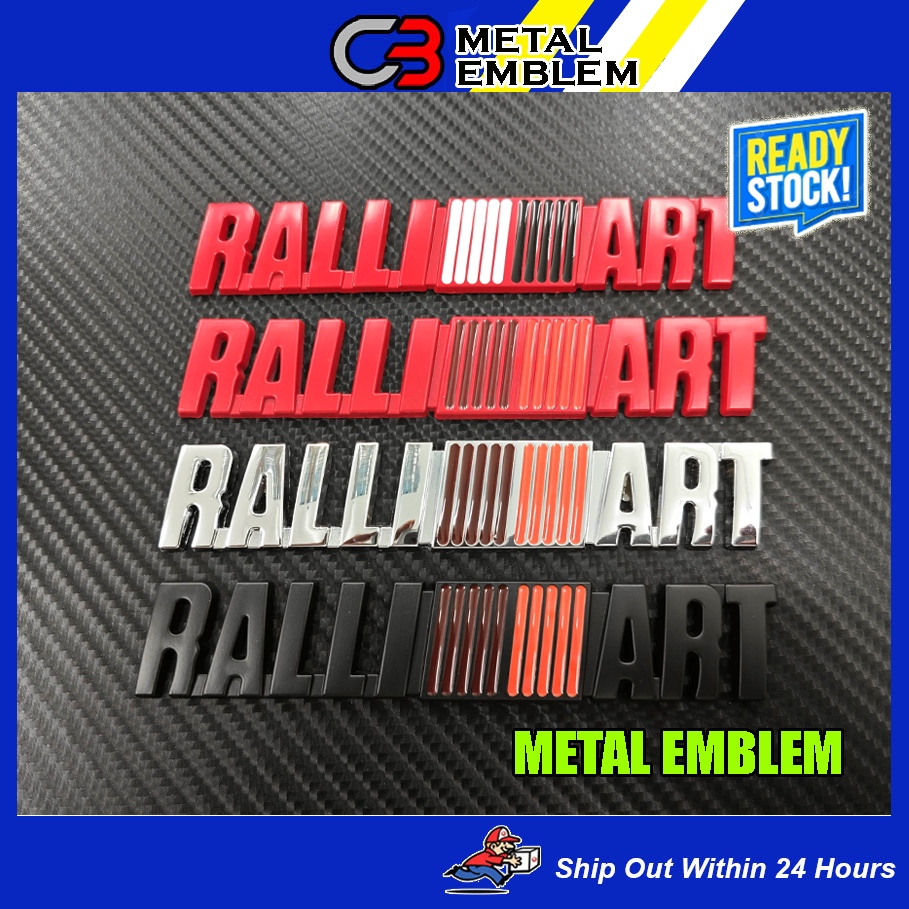 Ralliart MITSUBISHI METAL EMBLEM STICKER RALLIART / EB16 | Shopee Thailand