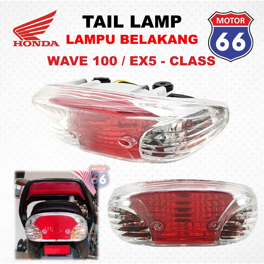 EX5 Class / Wave 100 Lampu Belakang Assy, W100, ไฟท้าย HONDA / ไฟท้าย, OEM, Wave100 TailLamp ...