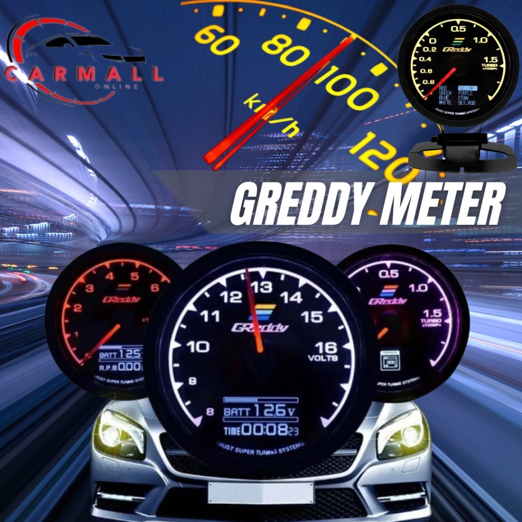 Greddy Meter Multi Gauge Dual Display Universal Turbo Boost WaterTemp ...