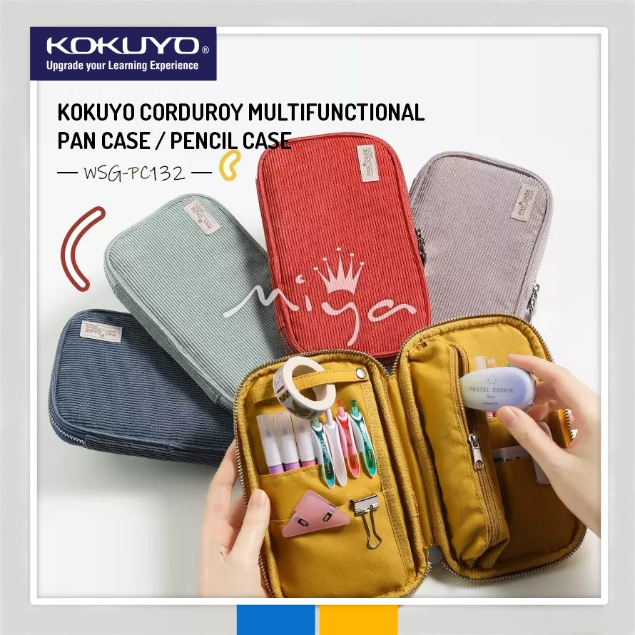 Kokuyo WSG-PC132 CORDUROY MULTIFUNIONAL PAN CASE / ซองปากกา / ซองปากกา ...