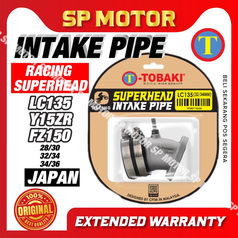 Lc135 / FZ150 / Y15ZR TOBAKI RACING INTAKE PIPE สําหรับ RACING และ ...