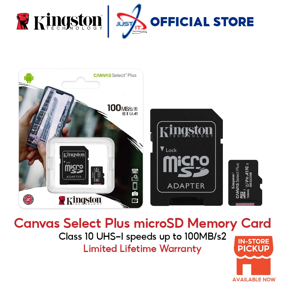 Kingston Canvas Select Plus 100R Micro SD (SDCS2) การ์ดหน่วยความจํา Class 10 MB100/S (128GB ...