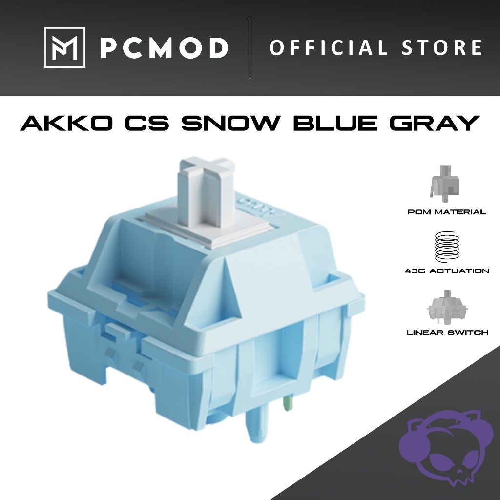 Akko CS Snow Blue Grey Switch Linear Switch PCMOD x KEYMOD | Shopee ...