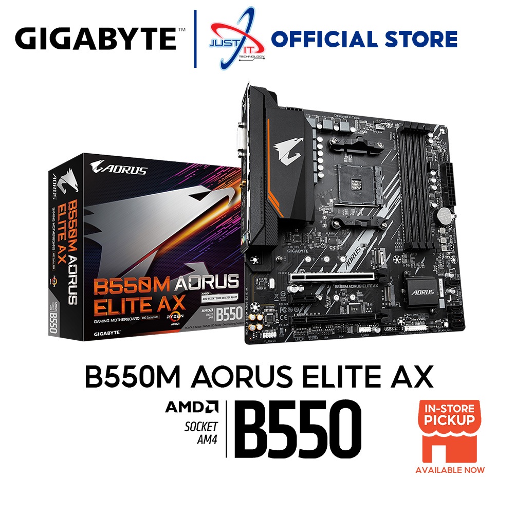 Gigabyte Aorus Elite AX เมนบอร์ด Ryzen 5 5500/5600/5600G/5700X/5700G ...