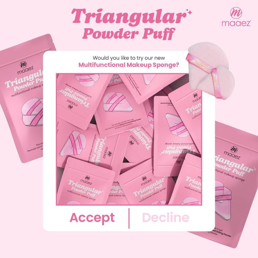 Maaez RUANGULAR POWDER PUFF HQ | Shopee Thailand