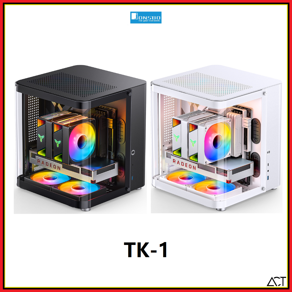 Jonsbo TK-1 PC ITX / MATX Gaming Chassis Desktop Casing ( ดํา / ขาว ...