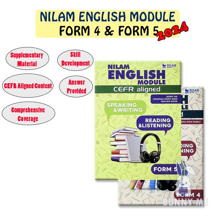 [BUNNY] 2024 Buku Rujukan:Nilam English Module CEFR Aligned (พูด, การเขียน, การอ่าน, การฟัง ...