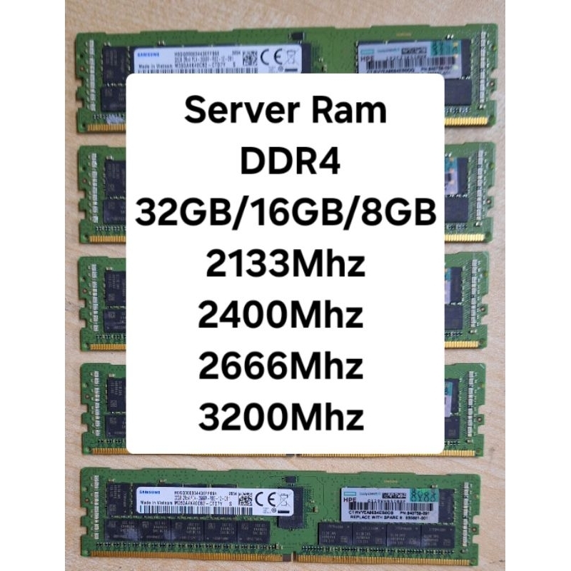 Server / Workstation / ECC RAM DDR4 32GB / 16GB / 8GB 2400Mhz/2666Mhz ...