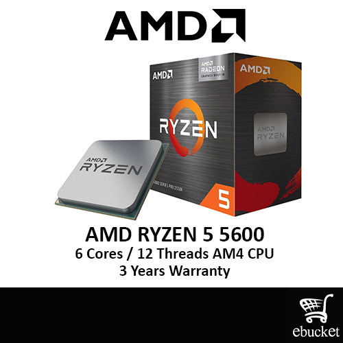 Amd RYZEN 5 5600 6 CORES 12 THREADS DESKTOP PROCESSOR | Shopee Thailand