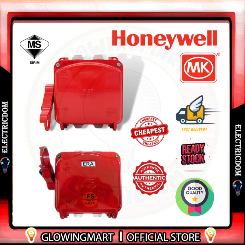 Mk / ERA-FS220 Fireman Switch 20A 2P (FS0202) EMERGENCY FIRE ALARM ...