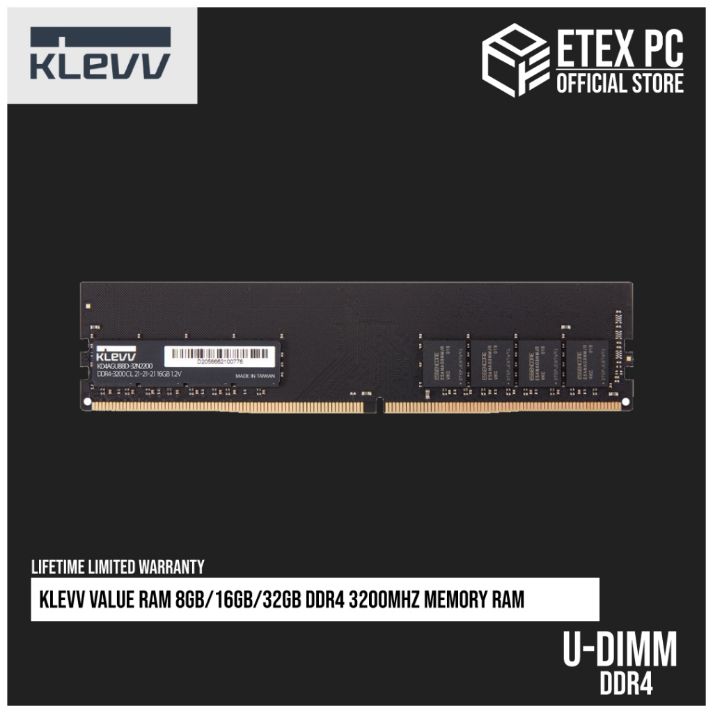 Klevv Value Ram 8GB/16GB/32GB DDR4 3200MHz หน่วยความจํา Ram | Shopee ...