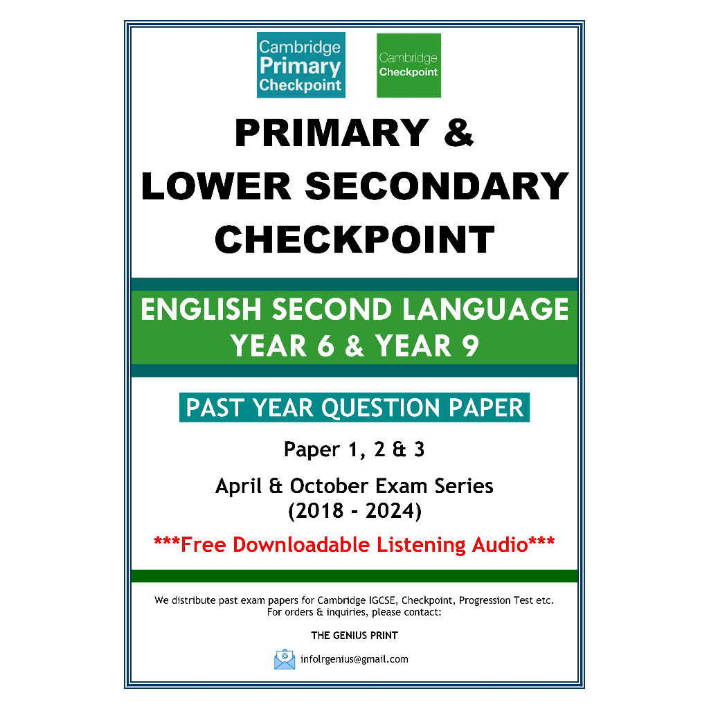 ภาษาอังกฤษ Second Language ESL Cambridge Checkpoint Past กระดาษสอบ (ป. ...