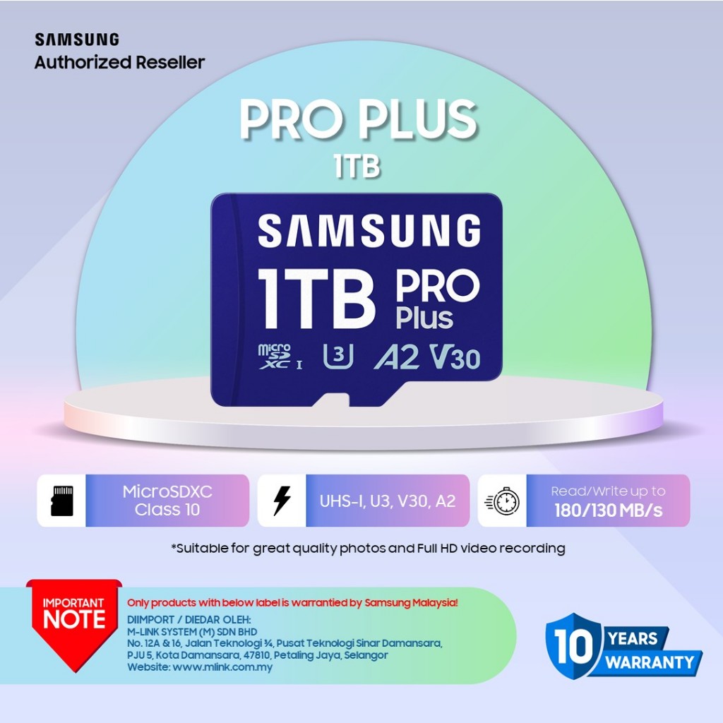 Samsung PRO PLUS MICRO SD MEMORY CARD พร้อมอะแดปเตอร์ R/W ความเร็วสูง ...