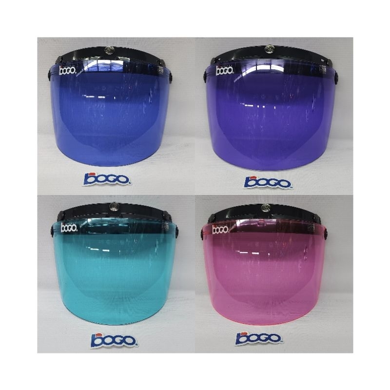 Bogo VISOR 3 ปุ่มสําหรับหมวกกันน็อค MS88/ SGV /MHR /PINK สีฟ้าสีม่วง ...