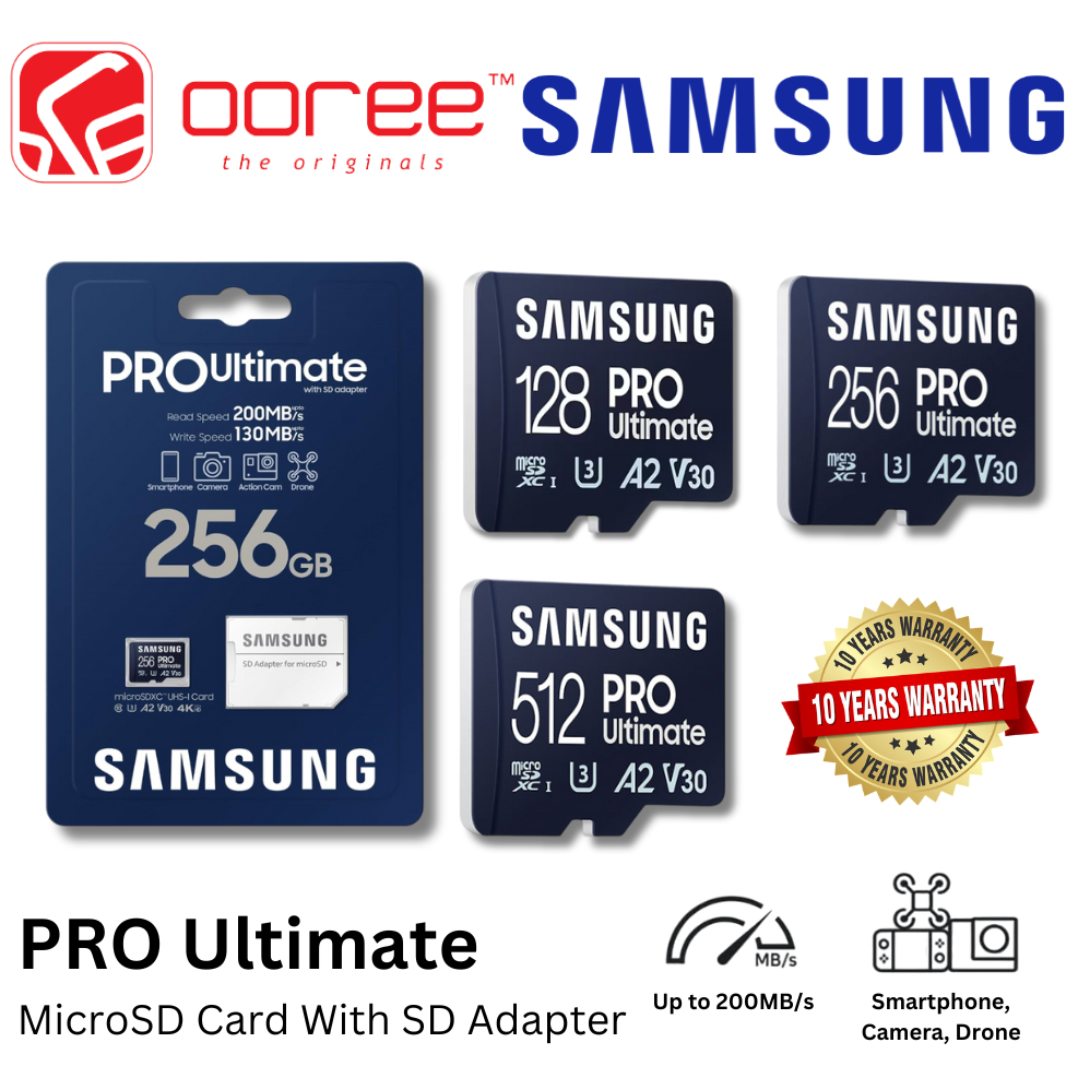 Samsung PRO ULTIMATE MICRO SD CARD การ์ดหน่วยความจําพร้อมอะแดปเตอร์ SD ...