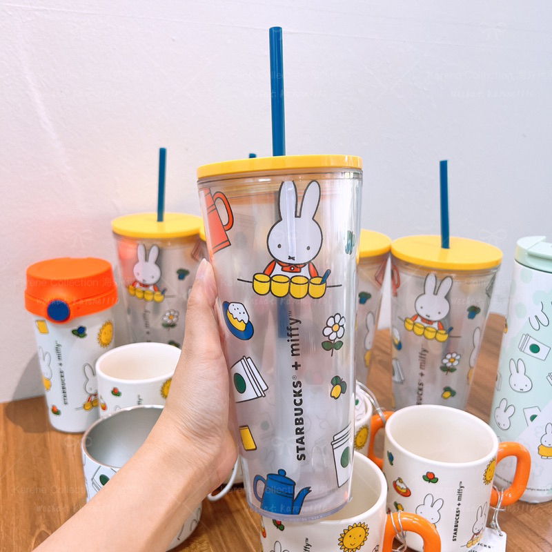 Starbucks Vietnam x Miffy 2024 คอลเลกชันถ้วยเย็น 591ml เวียดนาม Starbucks Miffy Rabbit Co ...
