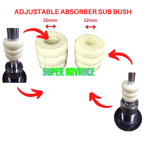 โช้คอัพแบบปรับได้ Bump Stoper Stopper Universal Inner Sub Bush abosrber ...
