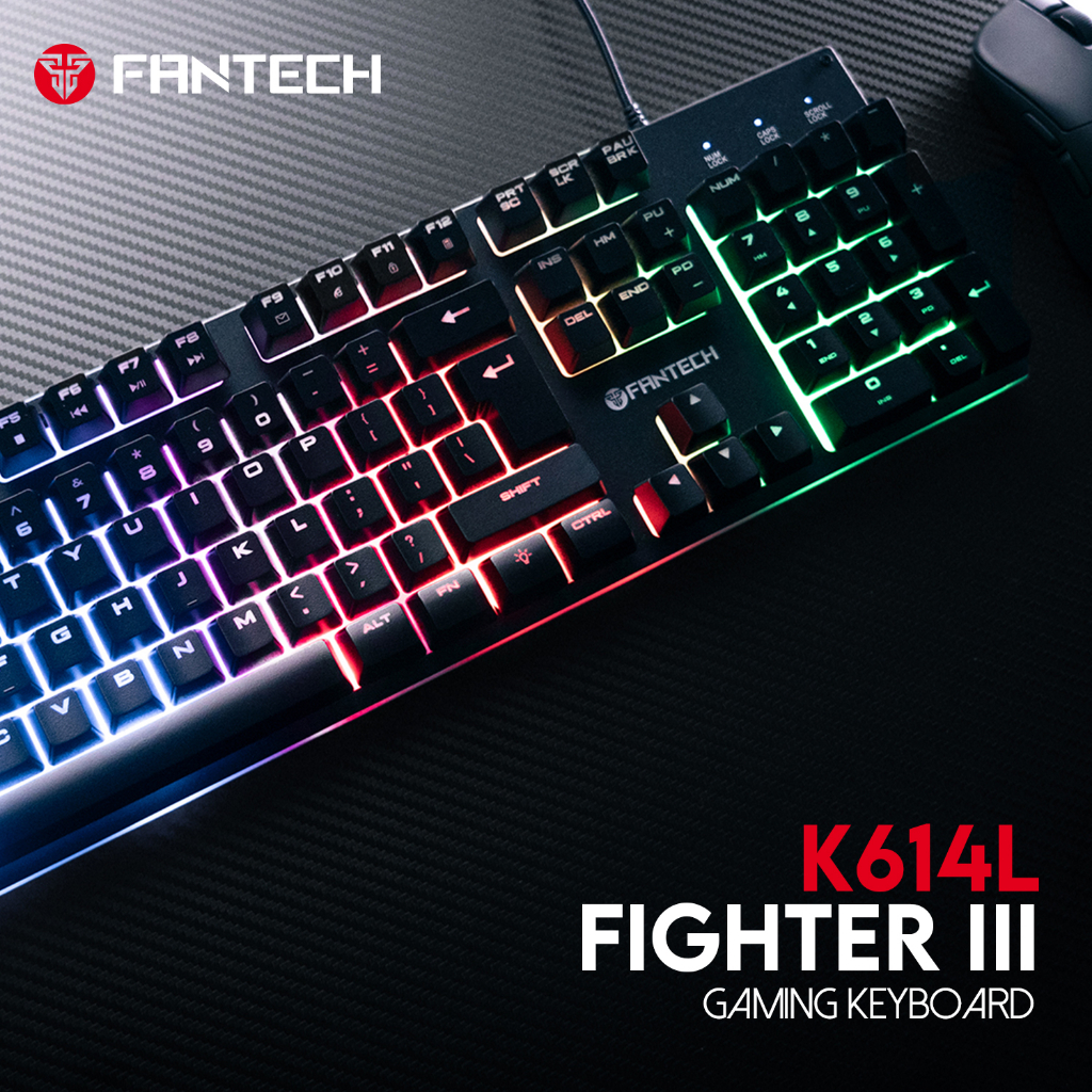 FANTECH K613 / K613L / K614L (รุ่นใหม่) FIGHTER TKL III คีย์บอร์ดเกมโลหะผสมอลูมิเนียม | Shopee ...