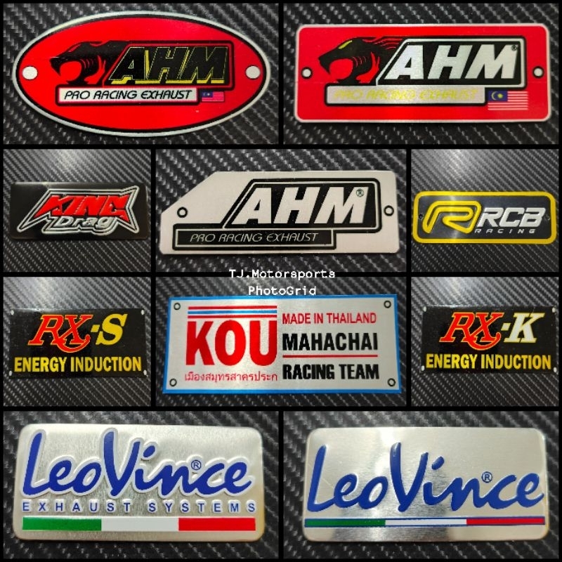สัญลักษณ ์ อลูมิเนียม Ribet Ahm Rcb Kou Red Leo Vince ระบบไอเสีย RX-K ...