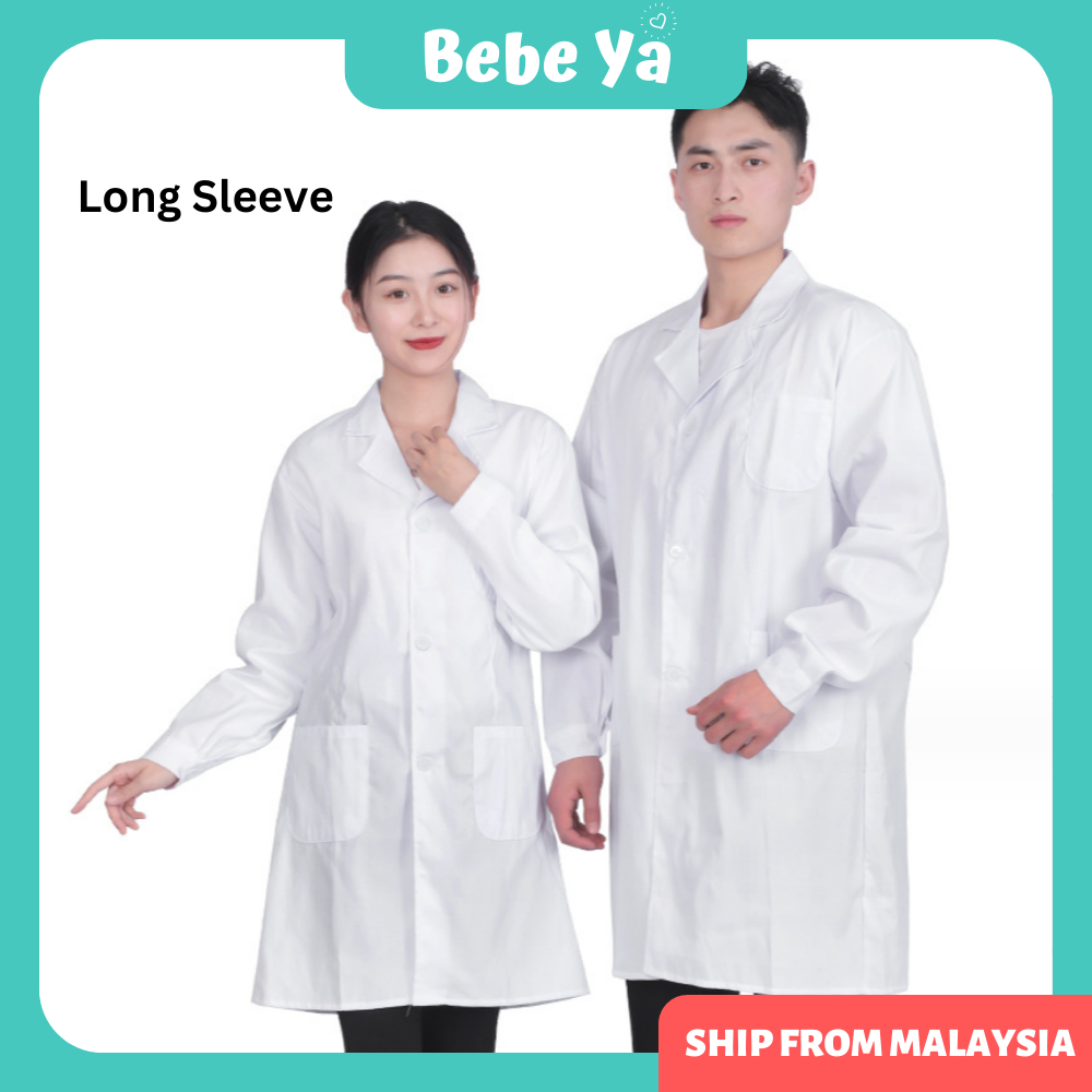 Doctor Lab Coat - แขนยาว Student White Laboratory Coat Uniform หมอ ...