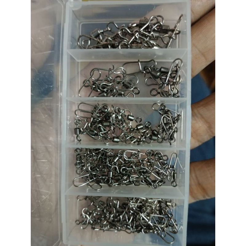 หมุนได้ 210 ชิ้น ฟรี kotak snap swivela เชื่อมต่อ pin ikan pancing ...