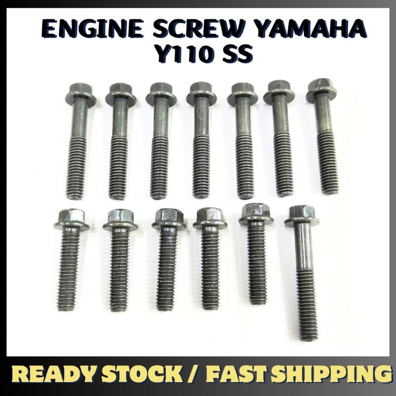 Yamaha Y110 Y110 SS SS2 ชุดสกรูเครื่องยนต์ T8 เคสสกรูข้อเหวี่ยง เครื่องยนต์ ENJIN SKRU | Shopee ...