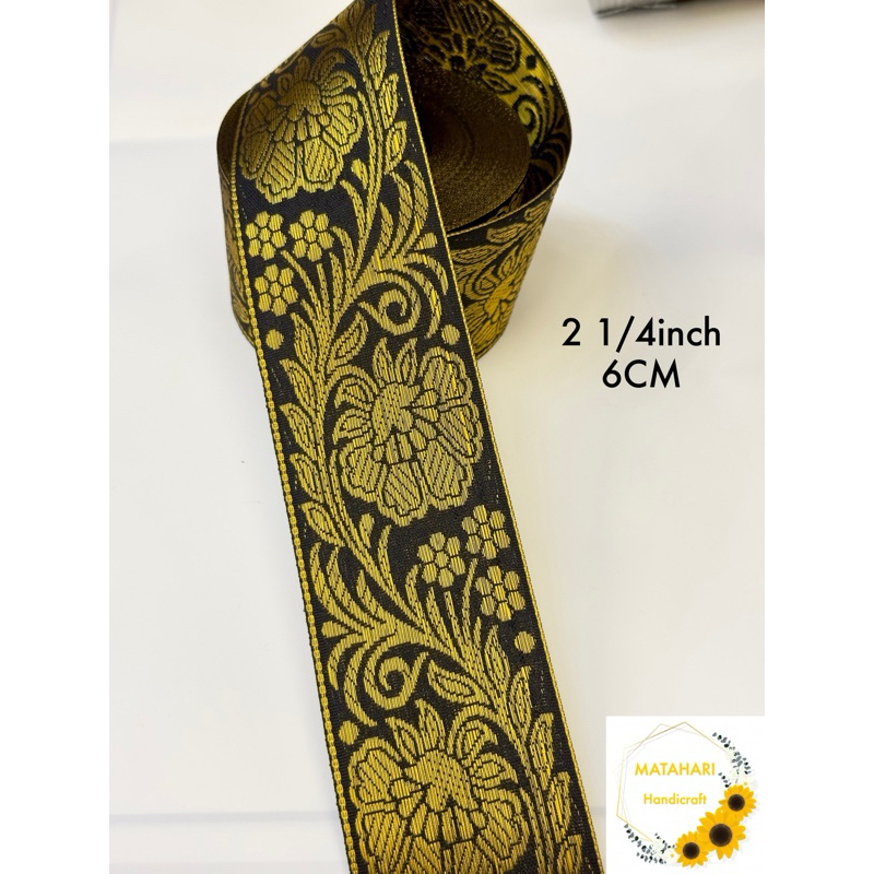 (1 ม้วน) 1 1/2/1 1/4/218yard+- Reben Songket/Reben Konvo/Jubah Ribbon ...