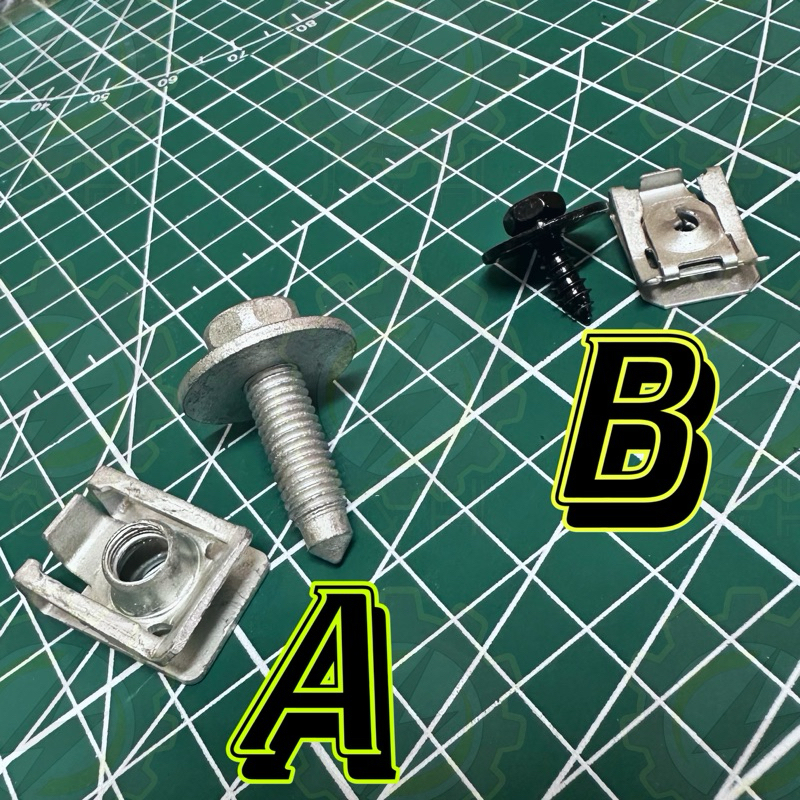 SCREW+CLIP SIZE MERCEDES BENZ ภายใต้คลิปบังโคลนเครื่องยนต์ / MUDGUARD ...
