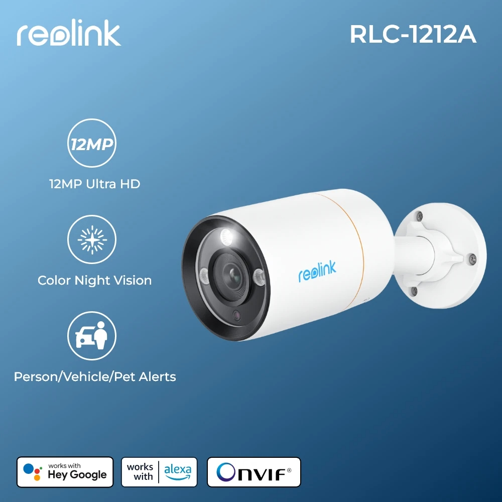 Reolink PoE กล้อง RLC-1212A 12MP Ultra HD การเฝ้าระวัง IP การเฝ้าระวัง ...