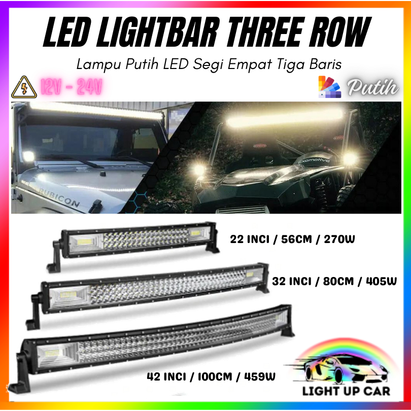 รถ Led 3Row Spotlight Led Combo Beam ไฟ Led รถ 12 V-24 V Spotlight ...