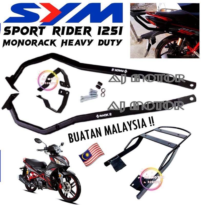 [ Montrack HEAVY DUTY RACK 2 ] SYM SPORT RIDER125i RIDER 125i TAPAK ...