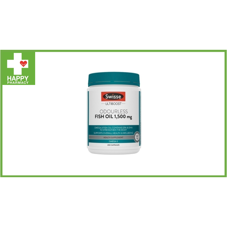 Swisse Ultiboost Odorless Fish Oil 1500มก. 200 แคป | Shopee Thailand