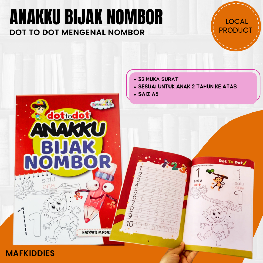 Mommyhappy Dot to Dot Book My Child Wise number Basic Practice Book ...