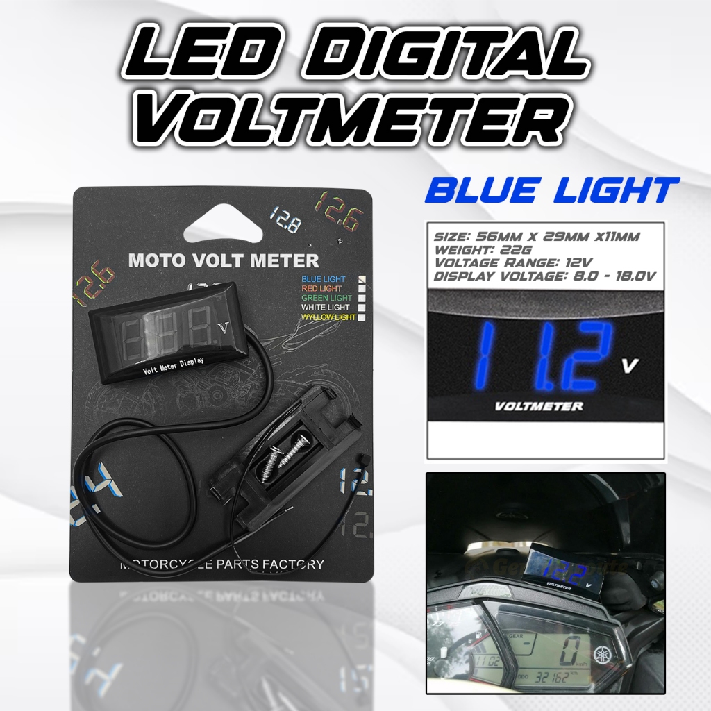 รุ่นใหม่ VOLTMETER SUMOCHEPIN UNIVERSAL กันน้ํามอเตอร์รถจักรยานยนต์ ...