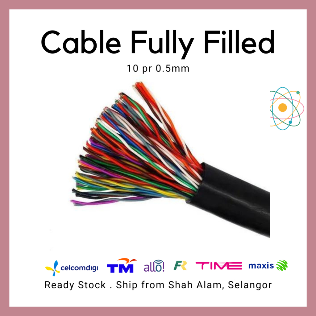 สายเคเบิลทองแดงเต ็ มอิ ่ ม 10pr 20pr 30pr 50pr 0.5mm | Shopee Thailand