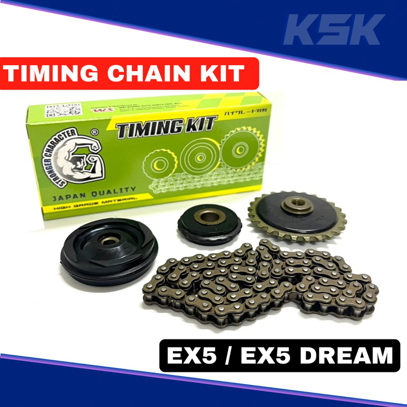 ชุดโซ่ไทม์มิ่ง Ex5 HighPower Ex5 Dream Wave100 Complete SC | Shopee ...